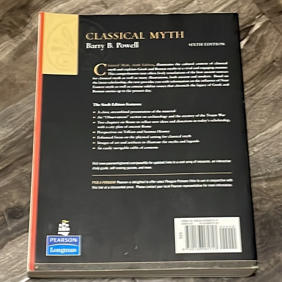Other | Classical Myth By Barry B Powell Sixth Edition Paper Back Book ...